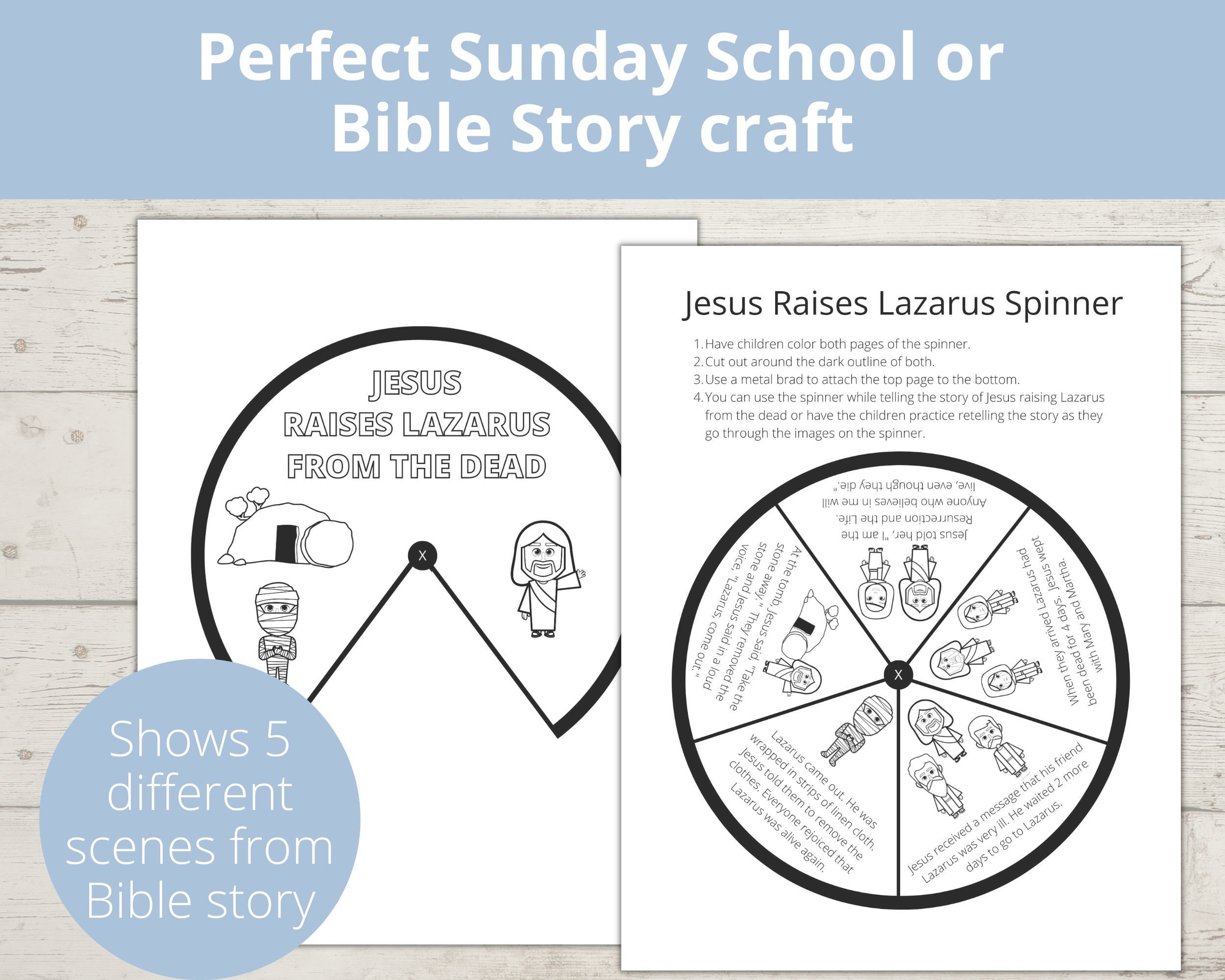 Raising of Lazarus Sunday School Craft, Bible Story Activities, Jesus ... Raising of Lazarus Sunday School Craft, Bible Story Activities, Jesus ...