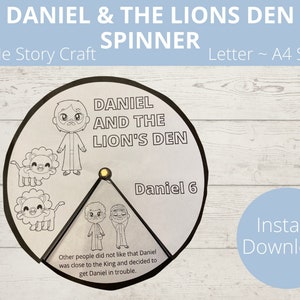 Daniel and the Lions Den Bible Story Sunday School Craft - Etsy