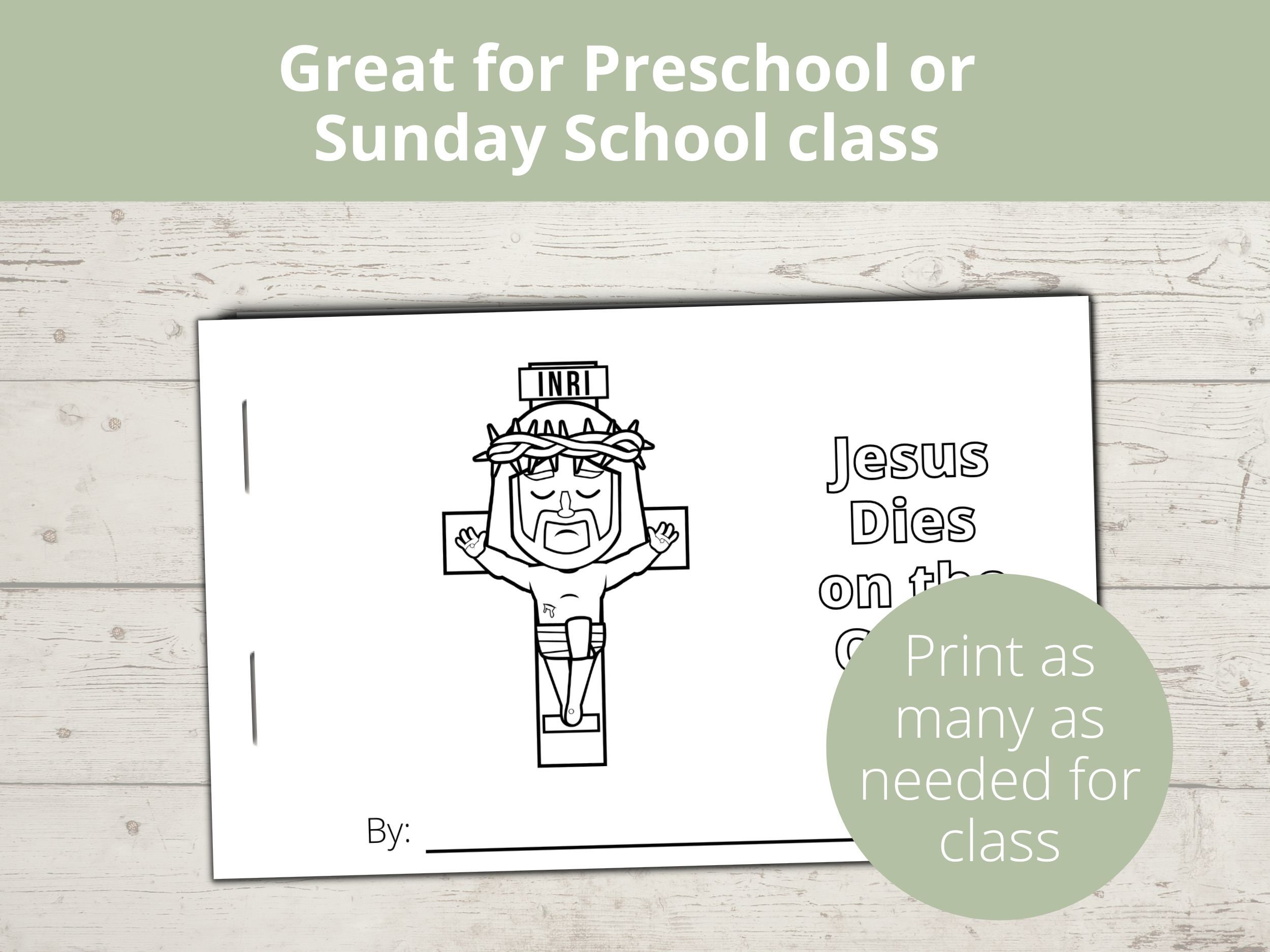 Jesus Dies on Cross, Easter Story Activity, Jesus on the Cross, Story ...