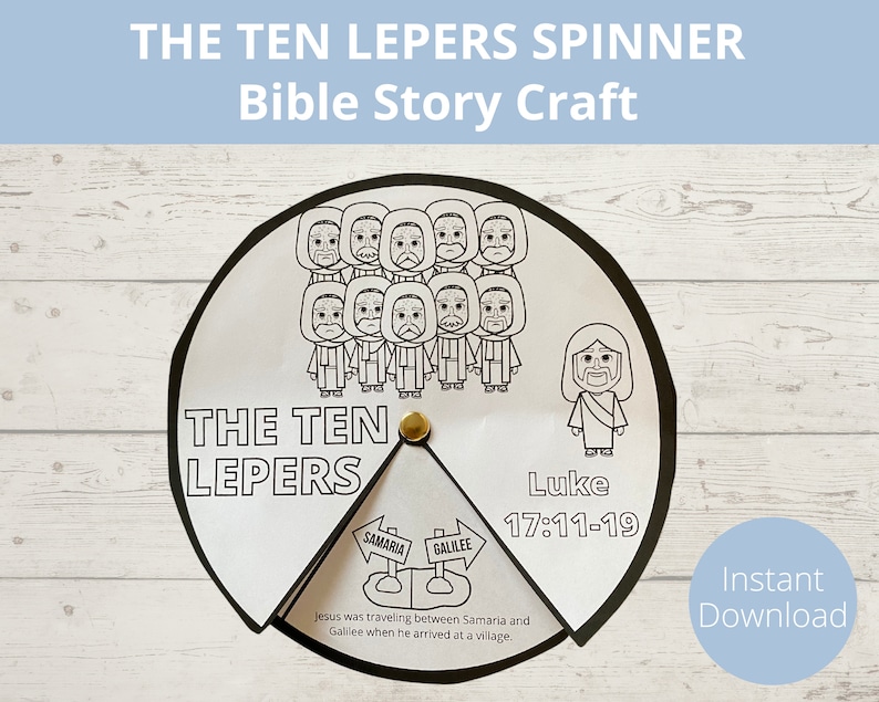 Ten Lepers, Sunday School Craft, Bible Story Activities, Jesus Miracles ...