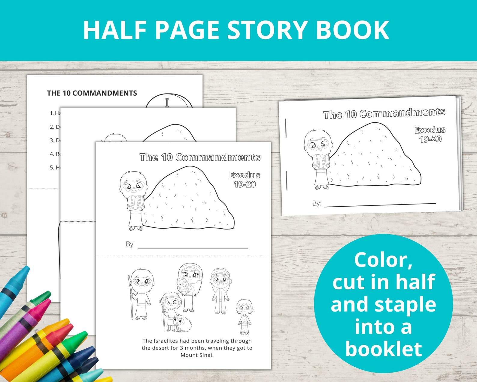 10 Commandments Bible Story Activities Sunday School Craft - Etsy