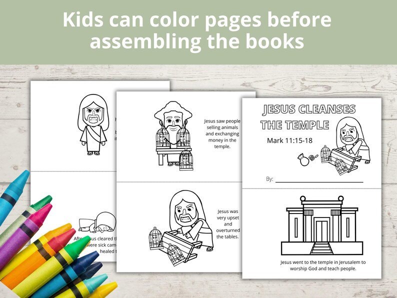 Jesus Cleanses the Temple, Bible Coloring Pages, Sunday School Craft ...