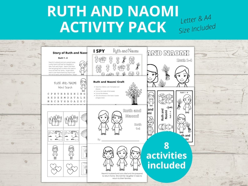 Ruth and Naomi, Ruth and Boaz, Bible Story Crafts, Sunday School ...