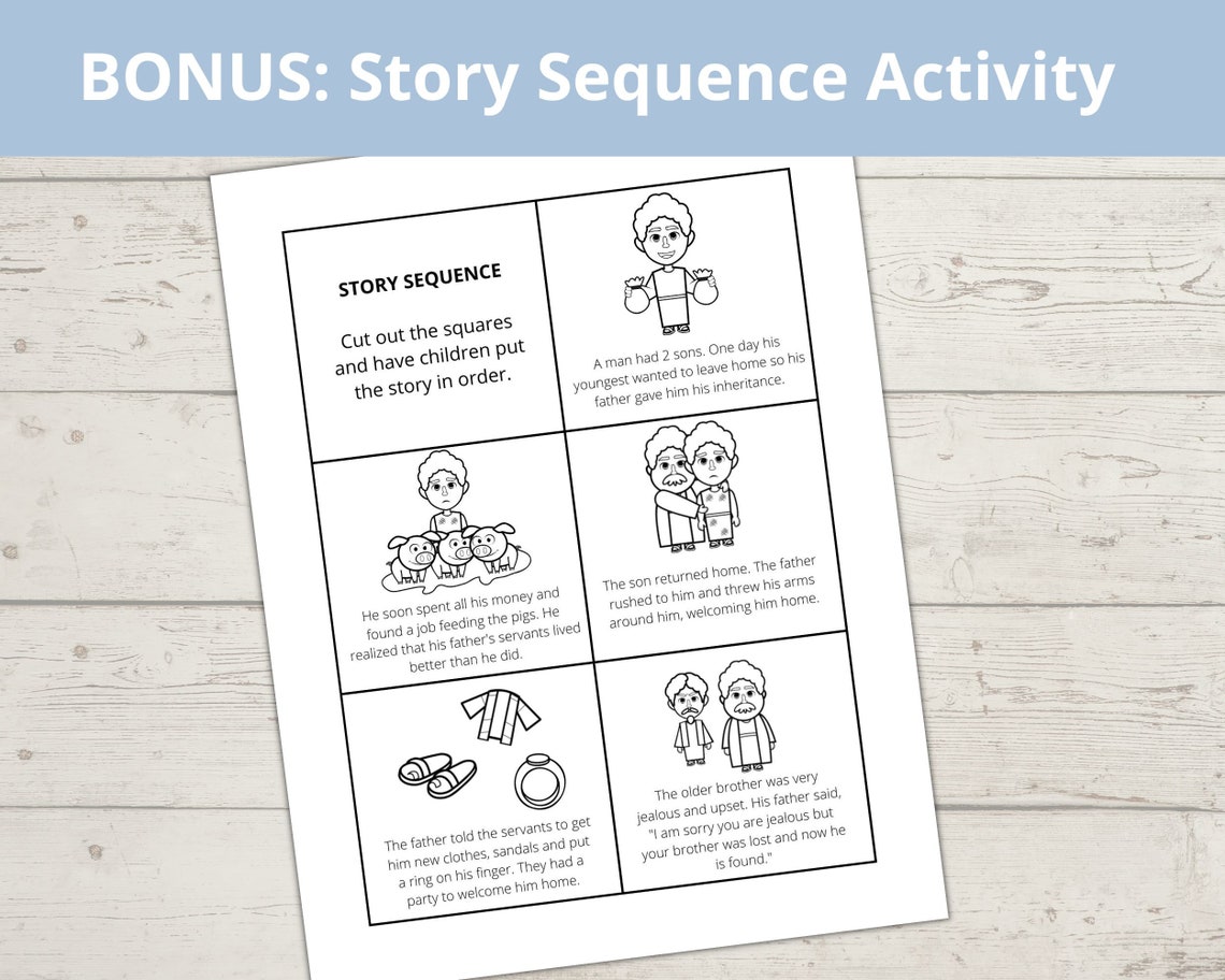 Prodigal Son Bible Story Sunday School Craft Parable of - Etsy