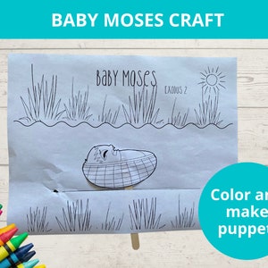 Baby Moses Bible Story Activities, Sunday School Craft, Moses Basket ...