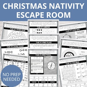 Bible Escape Room, Escape Room Kids, Christmas Nativity Game, Christmas ...