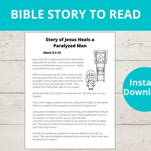 Jesus Heals a Paralyzed Man, Jesus Miracles Crafts, Sunday School ...