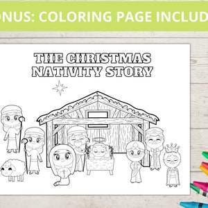 Christmas Nativity Craft for Kids, Sunday School Craft, Baby Jesus Born ...