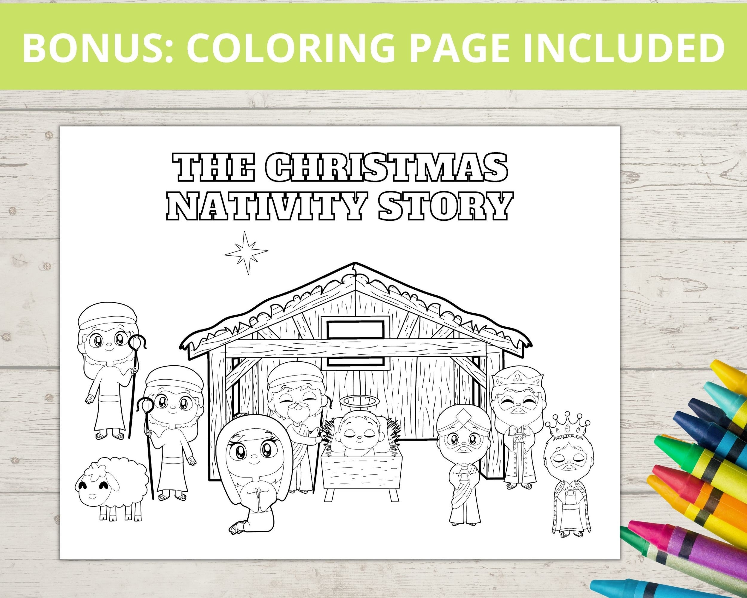 Christmas Nativity Craft for Kids, Sunday School Craft, Baby Jesus Born ...