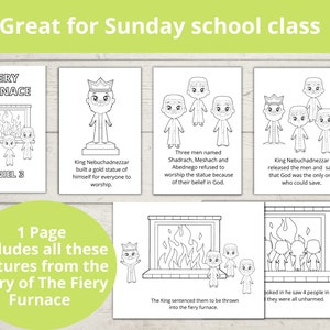 Shadrach Meshach Abednego Fiery Furnace Sunday School Craft | Etsy