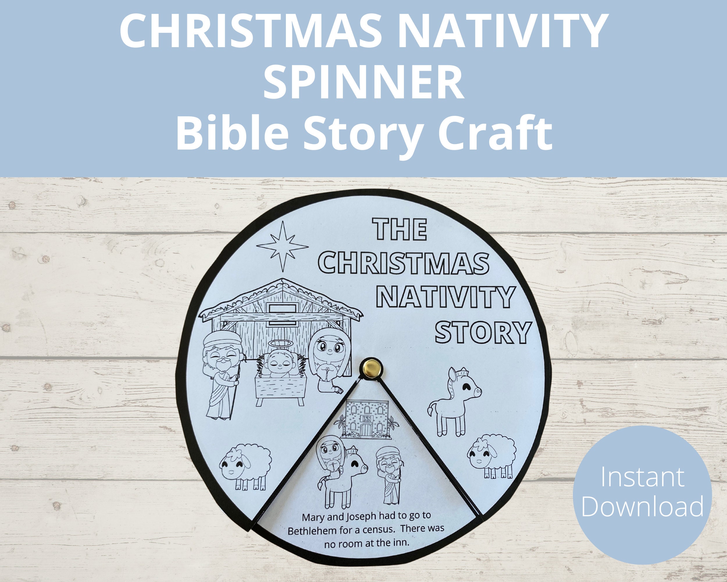 Christmas Nativity Bible Story, Sunday School Craft, Bible Story ...