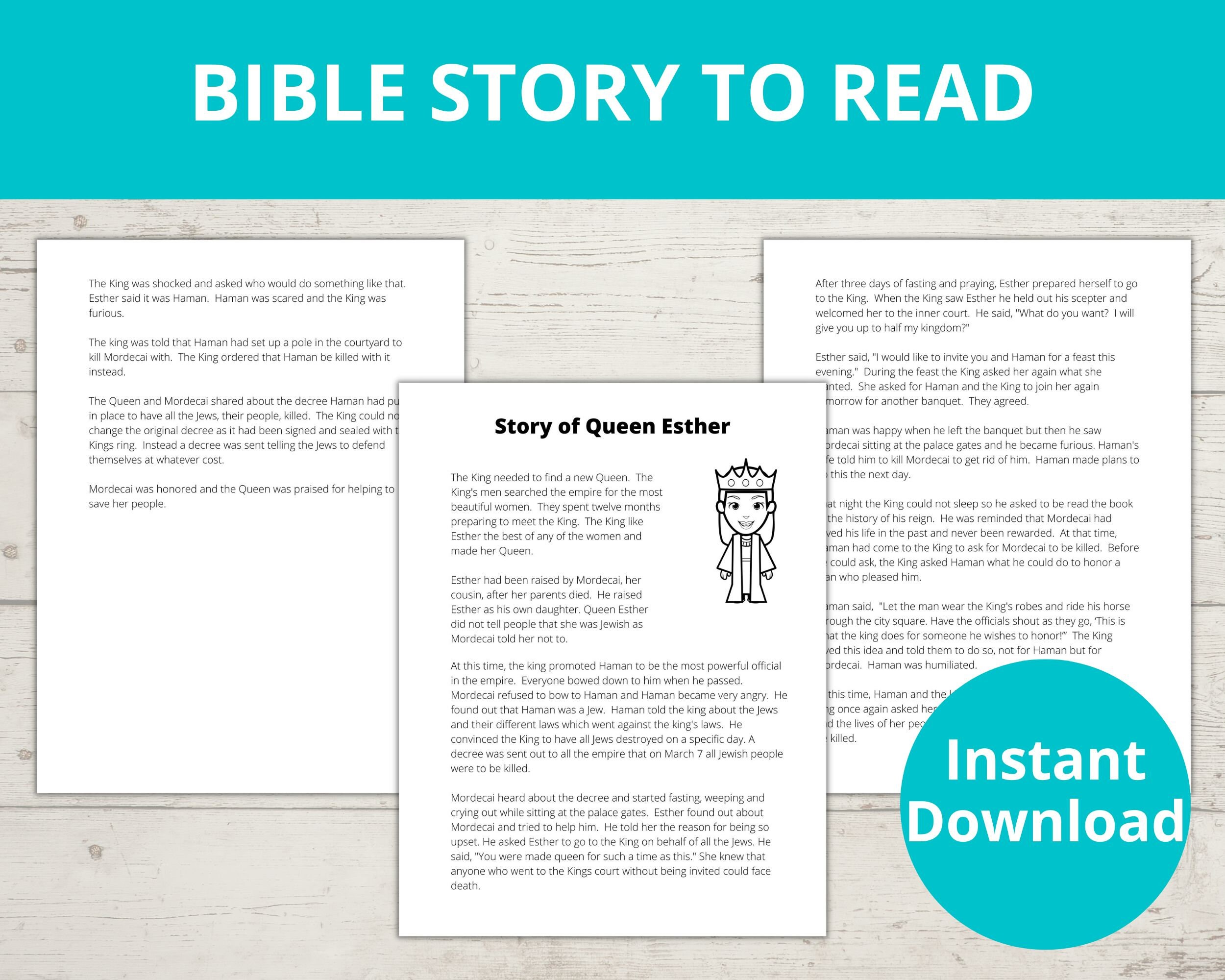 Queen Esther Printable, for Such a Time as This, Esther Bible, Bible ...