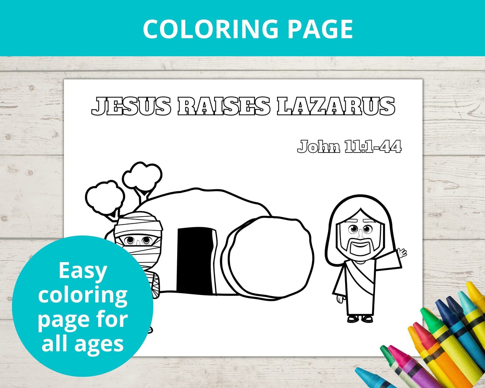 Jesus Raises Lazarus From the Dead Bible Story Activities, Sunday ...