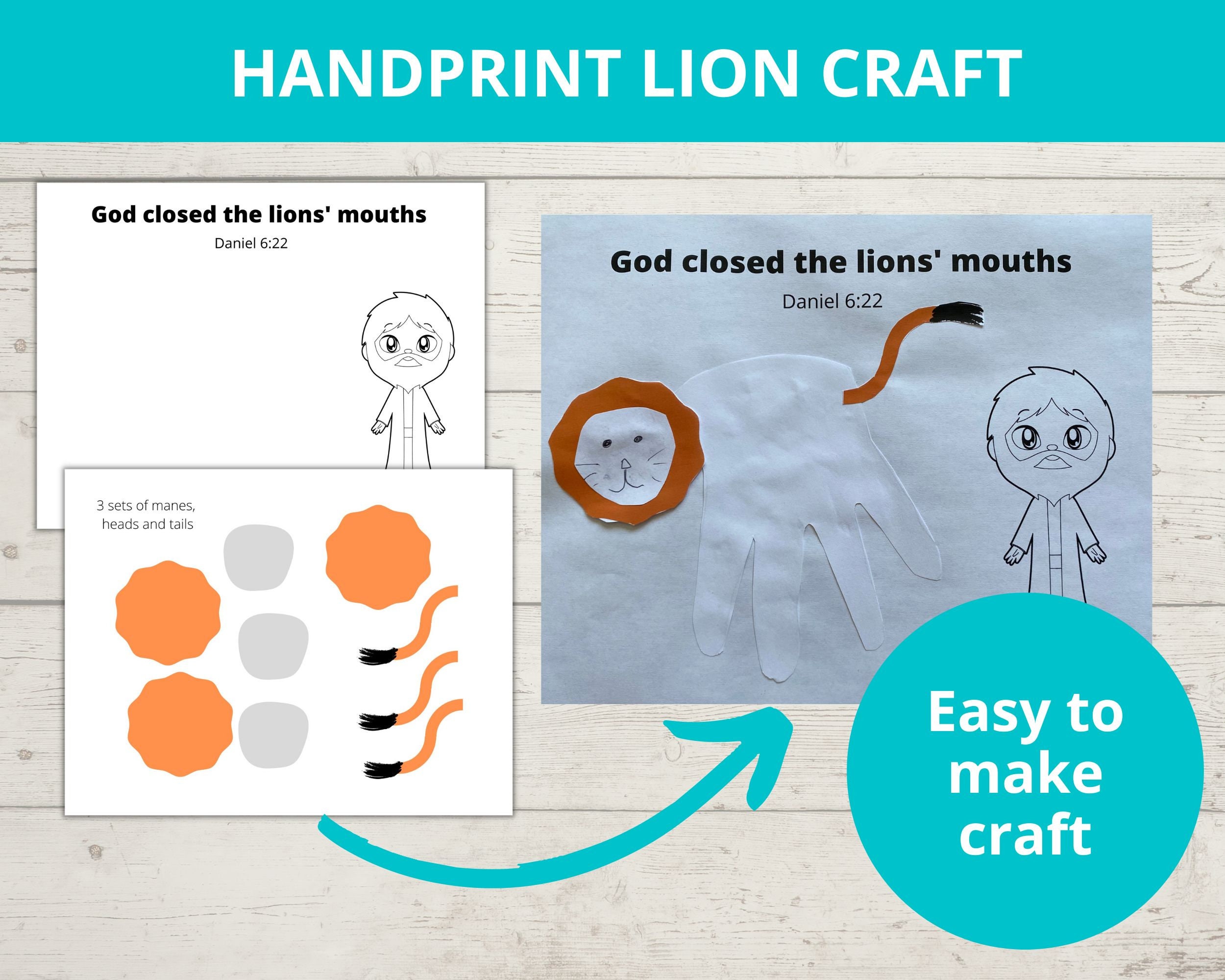 Daniel in the Lion's Den, Bible Story Activities, Sunday School Crafts ...