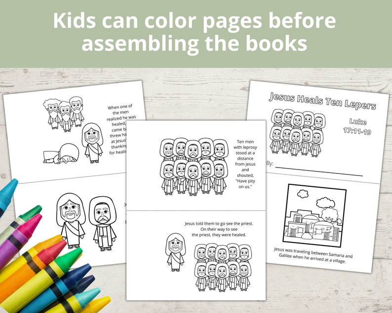 Jesus Heals the Lepers, Sunday School Craft, Miracles of Jesus, Luke 17 ...