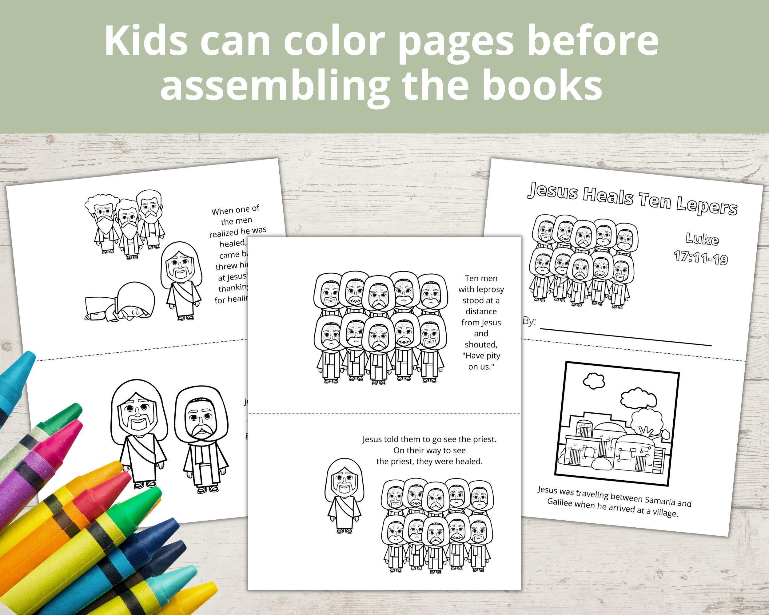 Jesus Heals the Lepers, Sunday School Craft, Miracles of Jesus, Luke 17 ...