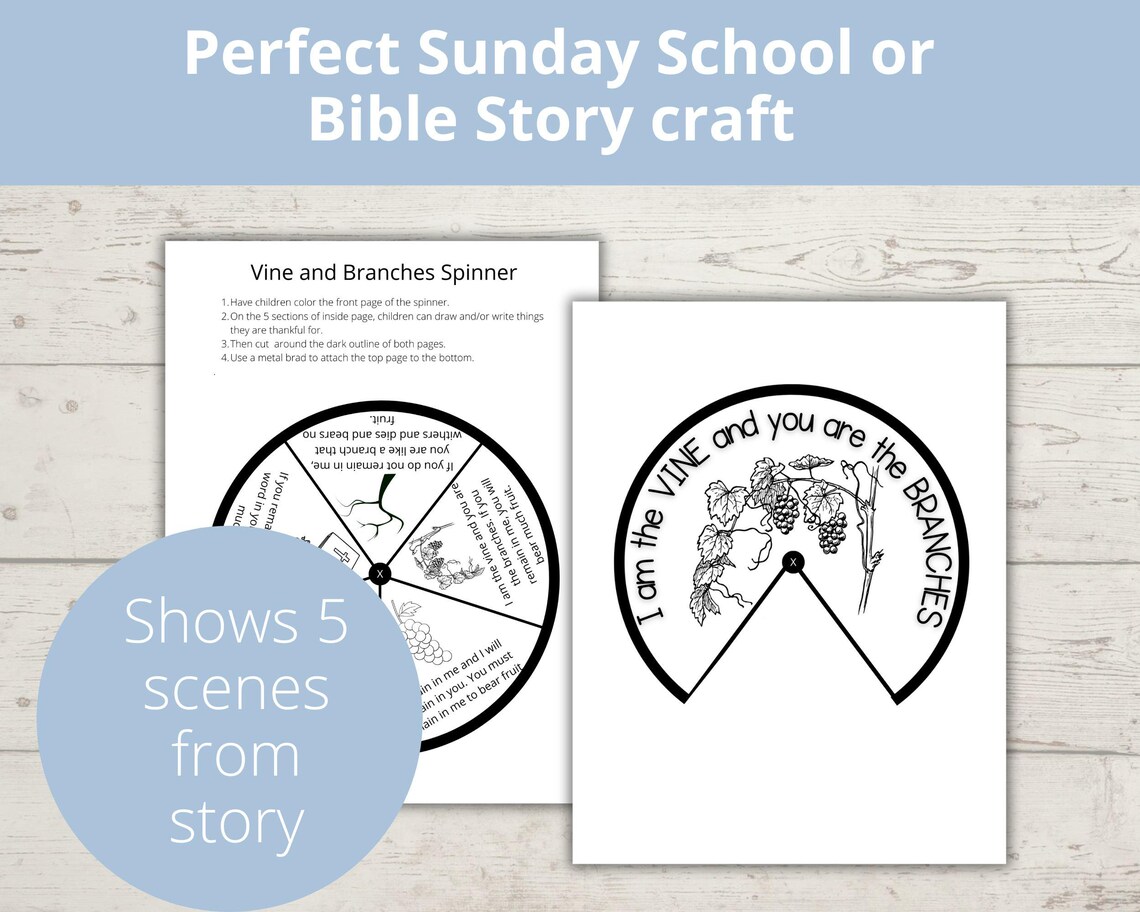 I Am the Vine, I Am the True Vine Sunday School, John 15, Bible ...