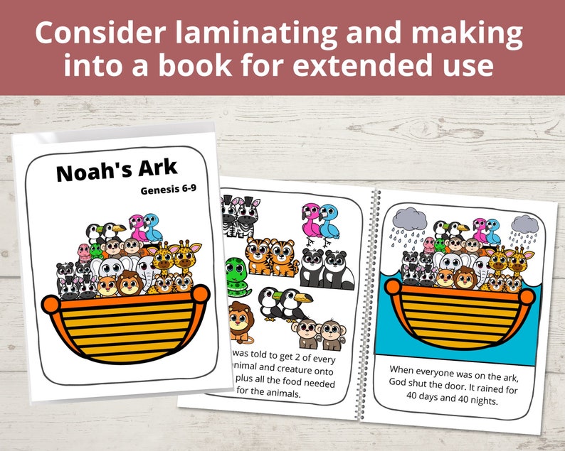 Noahs Ark Activity, Bible Story Posters, Morning Basket Printable ...