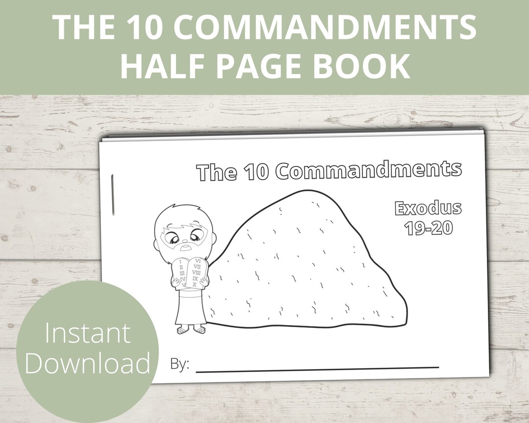 10 Commandments Activity Bible Story Craft Preschool Sunday - Etsy
