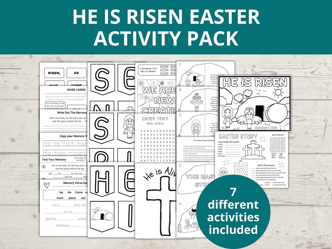 Easter Story Activities, He is Risen, Sunday School Craft, Holy Week ...