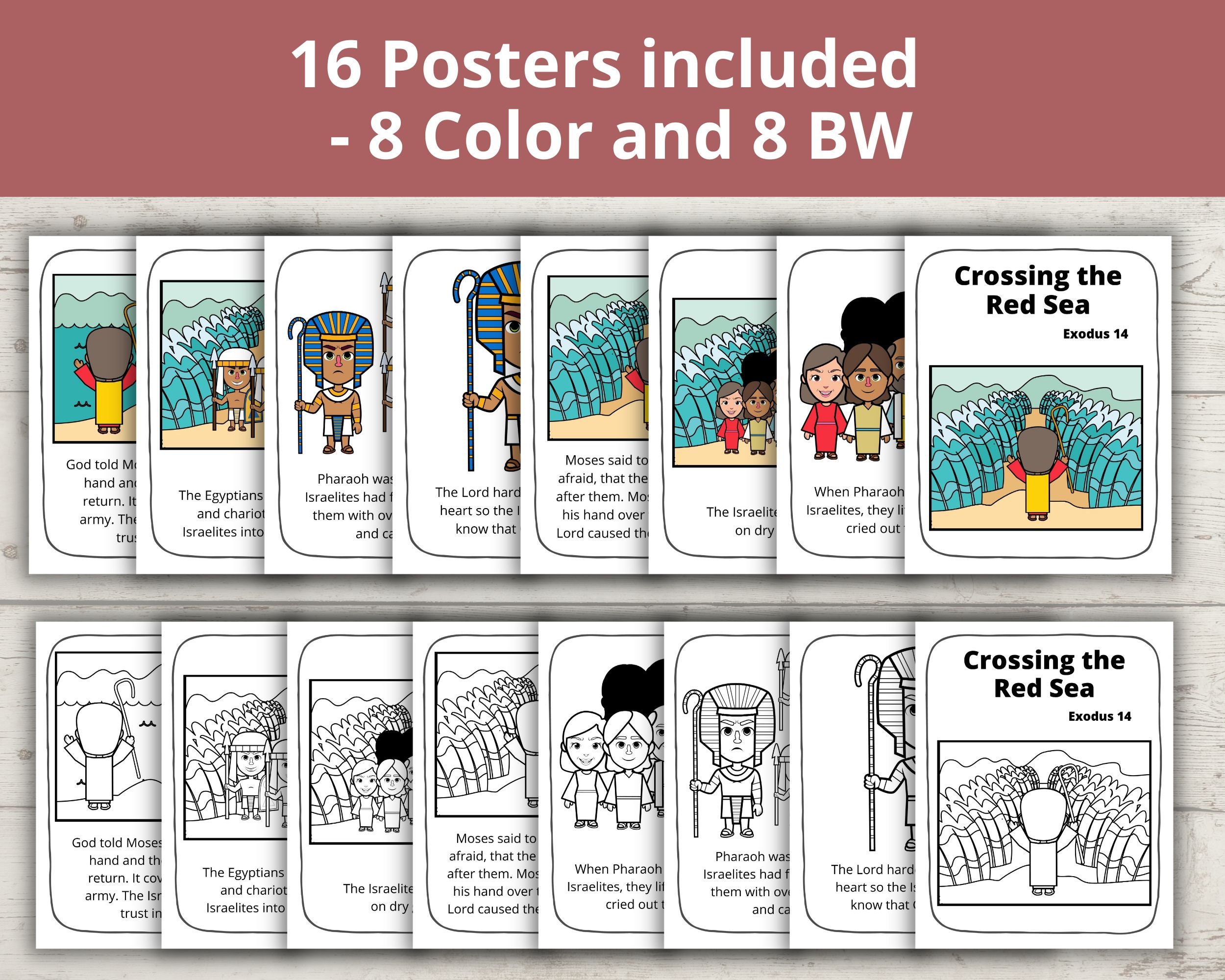 Moses Parting the Red Sea, Crossing the Red Sea, Morning Basket, Church ...