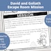 Bible Escape Room, David and Goliath, Escape Room Kids, Family Game ...