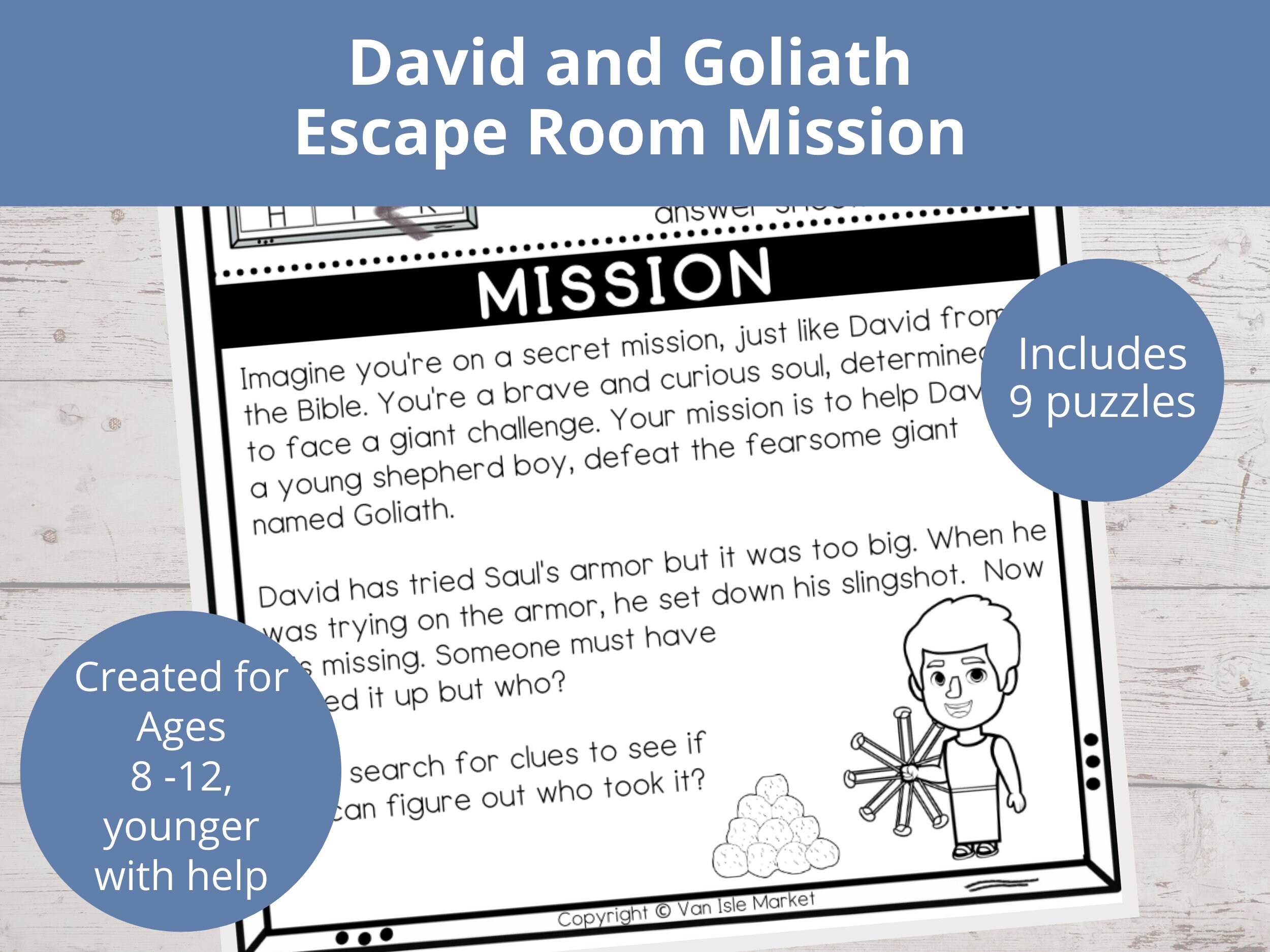 Bible Escape Room, David and Goliath, Escape Room Kids, Family Game ...
