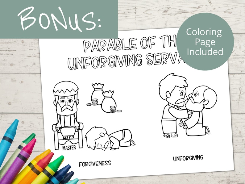 Parable of Unforgiving Servant, Forgiveness Christian, Sunday School ...