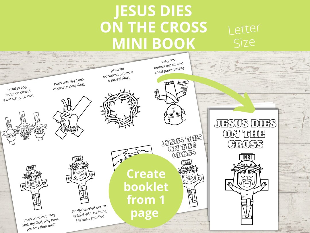 Jesus Dies on Cross, Holy Week Craft, Sunday School Activity, Bible ...