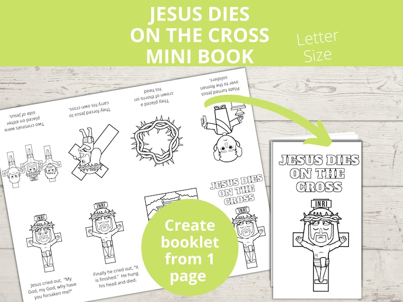 Jesus Dies on Cross, Holy Week Craft, Sunday School Activity, Bible ...