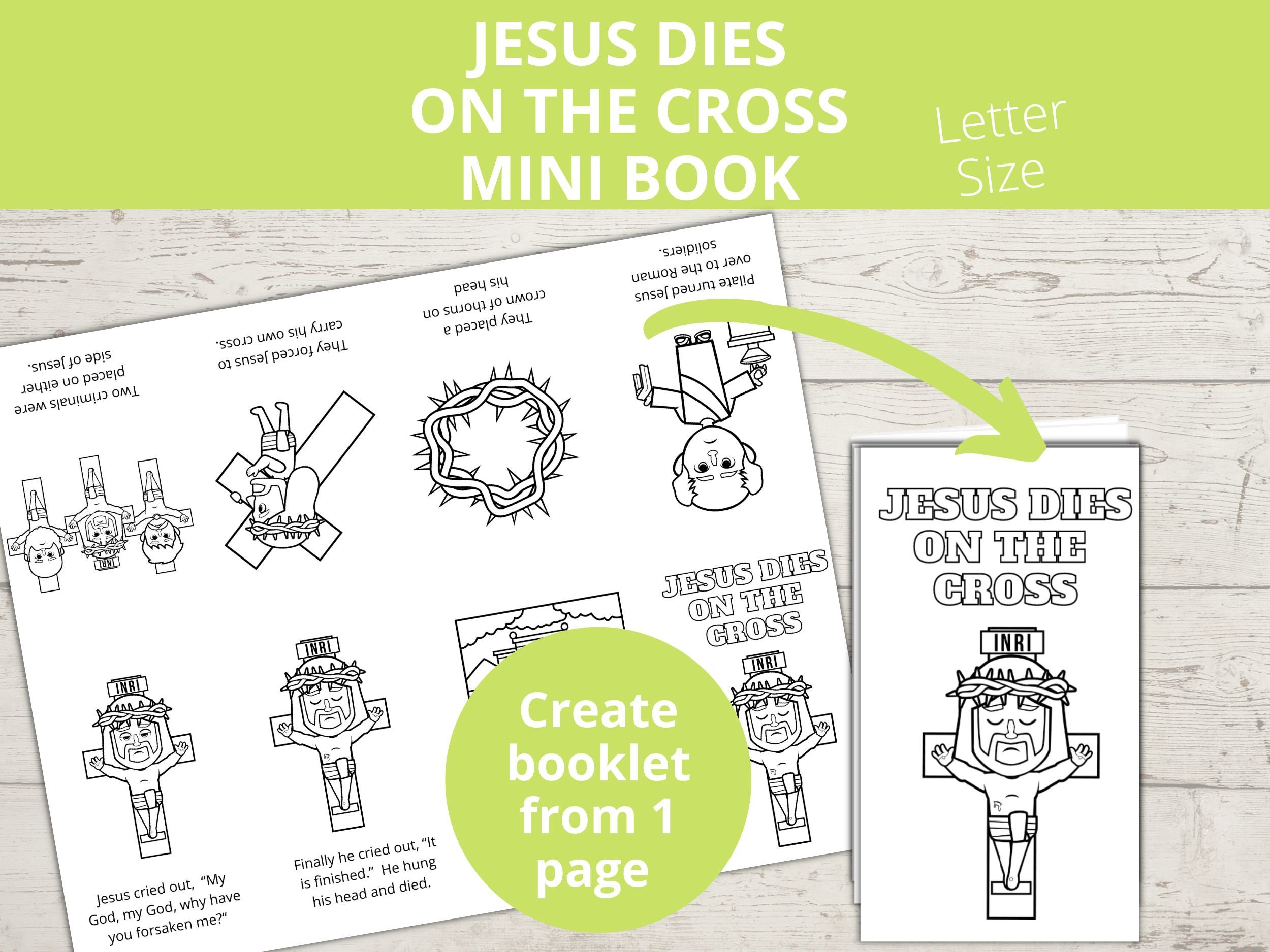 Jesus Dies on Cross, Holy Week Craft, Sunday School Activity, Bible ...