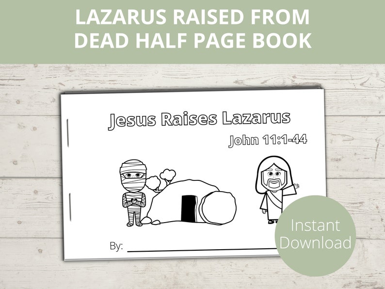 Jesus Raises Lazarus, Miracles of Jesus, Sunday School Crafts, Lazarus ...
