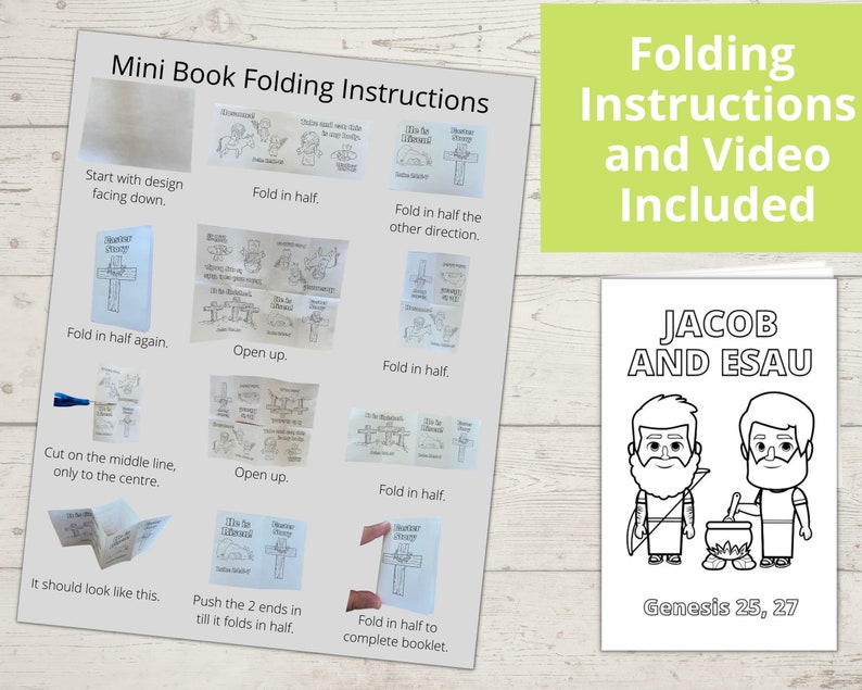 Jacob and Esau Bible Story for Kids Sunday School Crafts - Etsy Canada