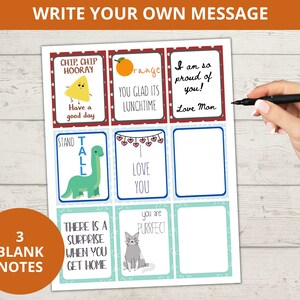 Lunchbox Notes for Kids, Seasonal Lunchbox Notes, Positive Affirmations ...
