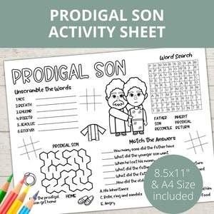 Prodigal Son Activity, Forgiveness Christian, Parables of Jesus, Sunday ...