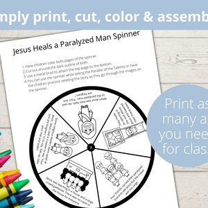 Jesus Heals a Paralyzed Man, Bible Story Craft, Sunday School Activity ...