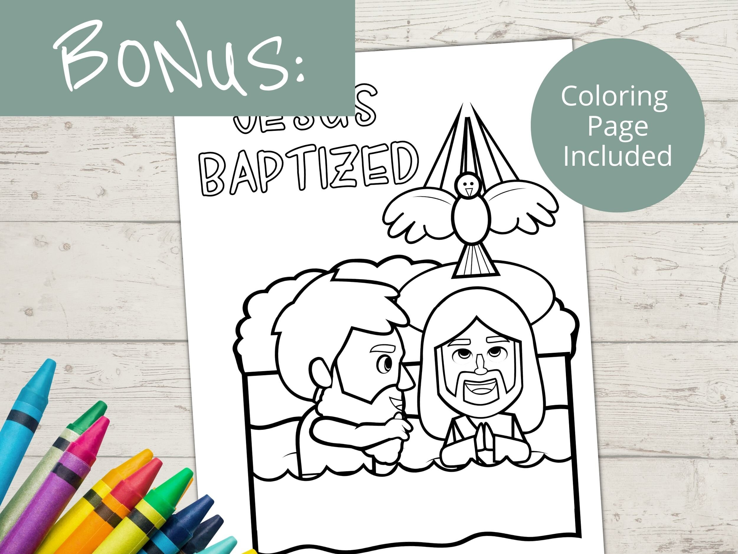 Jesus Baptism Craft, Bible Activity, John the Baptist, Church Kids ...