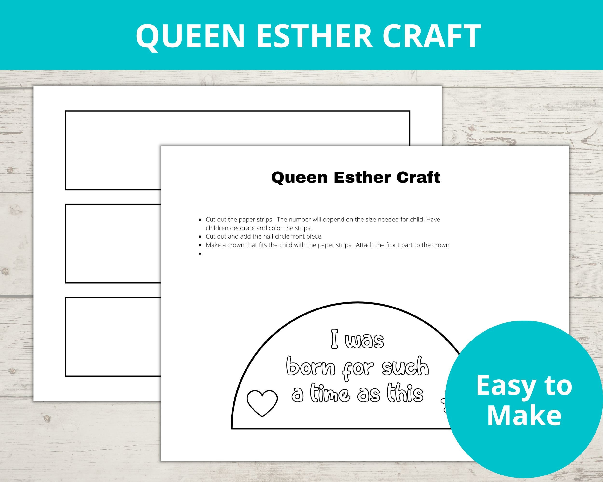 Queen Esther Printable, for Such a Time as This, Esther Bible, Bible ...