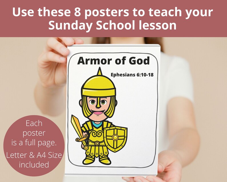 Armor of God Posters, Printable Bible Stories, Bible Coloring Pages for ...