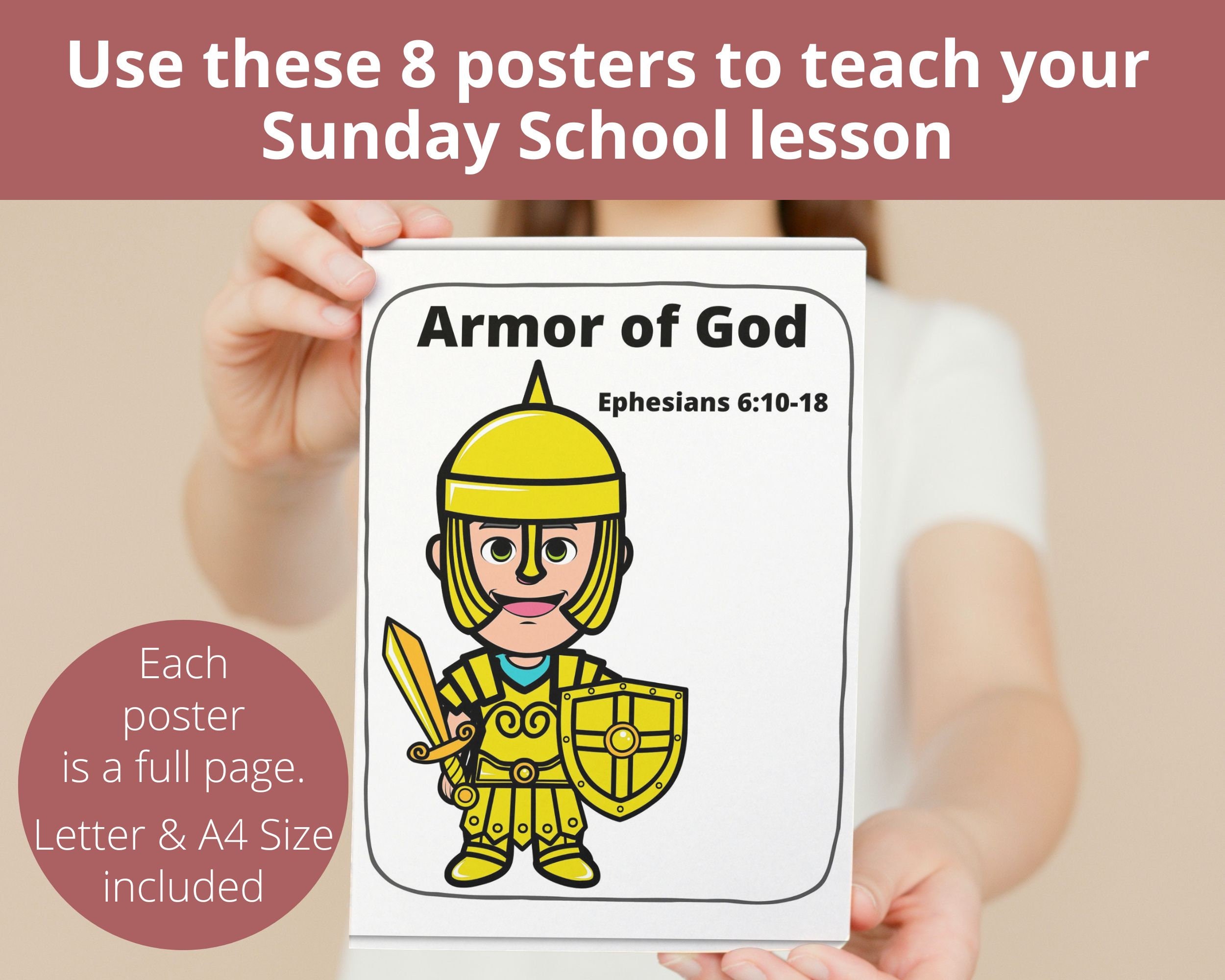 Armor of God Posters, Printable Bible Stories, Bible Coloring Pages for ...