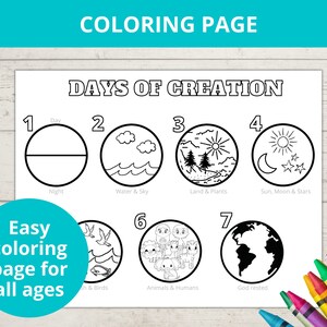 Days of Creation Bible Story Activities, Sunday School Craft, Activity ...