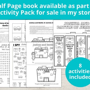 Joshua and Battle of Jericho, Half Page Printable, Sunday School Craft ...