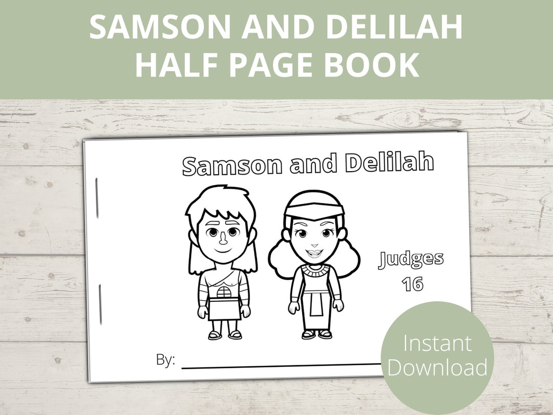 Samson and Delilah, Samson Bible Activities, Homeschool Bible, Mini ...