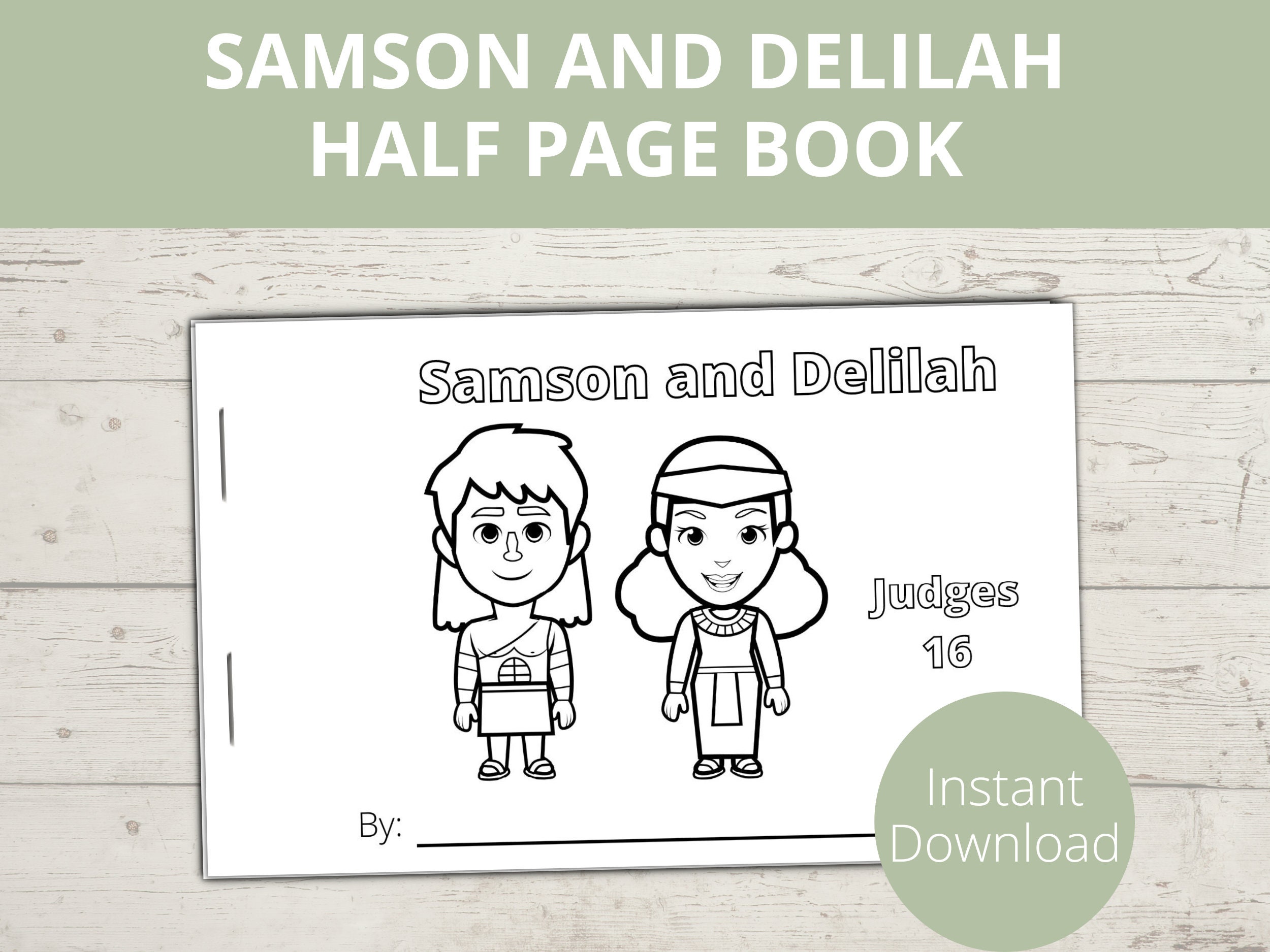 Samson and Delilah, Samson Bible Activities, Homeschool Bible, Mini ...