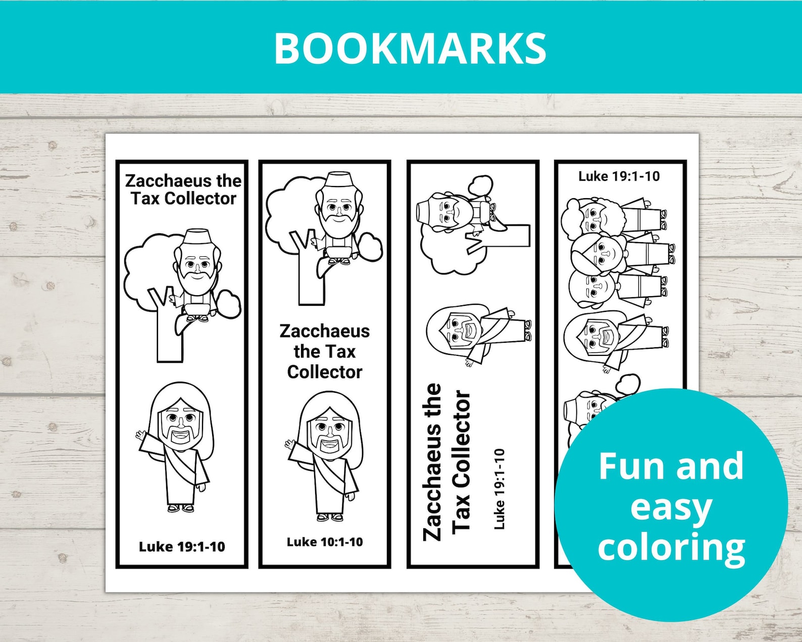 Zacchaeus Printable, Zacchaeus the Tax Collector, Bible Story Crafts ...