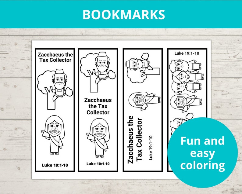 Zacchaeus Printable, Zacchaeus the Tax Collector, Bible Story Crafts ...