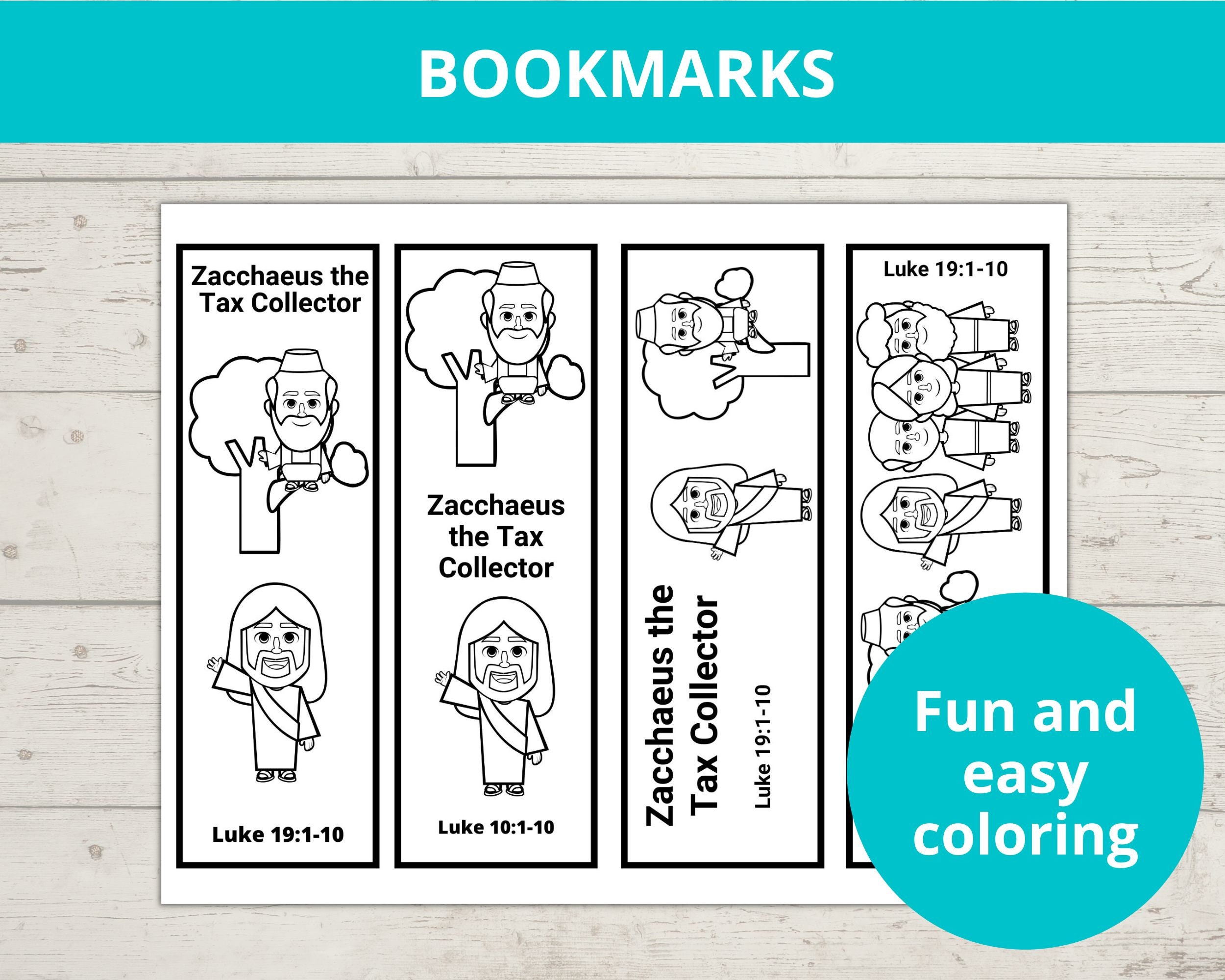 Zacchaeus Printable, Zacchaeus the Tax Collector, Bible Story Crafts ...