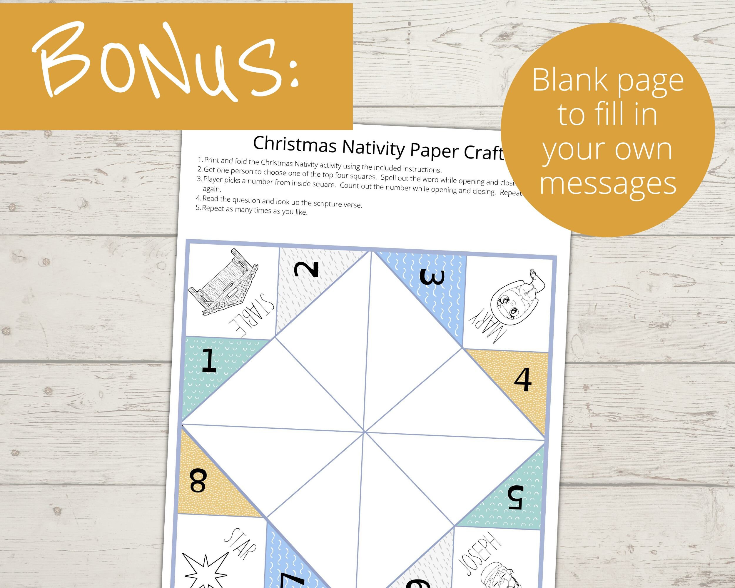Christmas Nativity Craft, Sunday School Craft Christmas, Christmas ...
