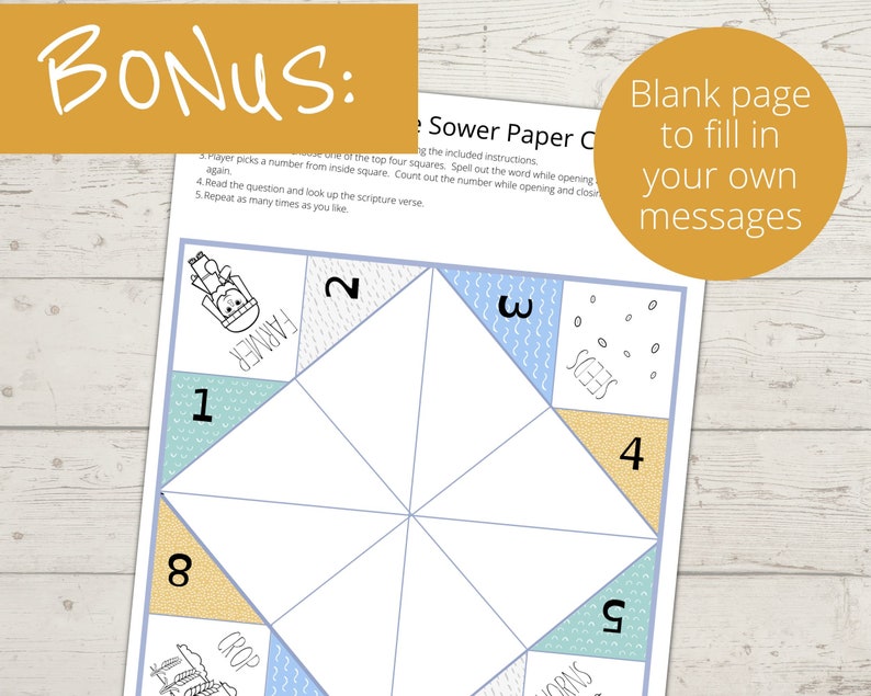 Parable of the Sower, Bible Story Activity, Sunday School Craft ...