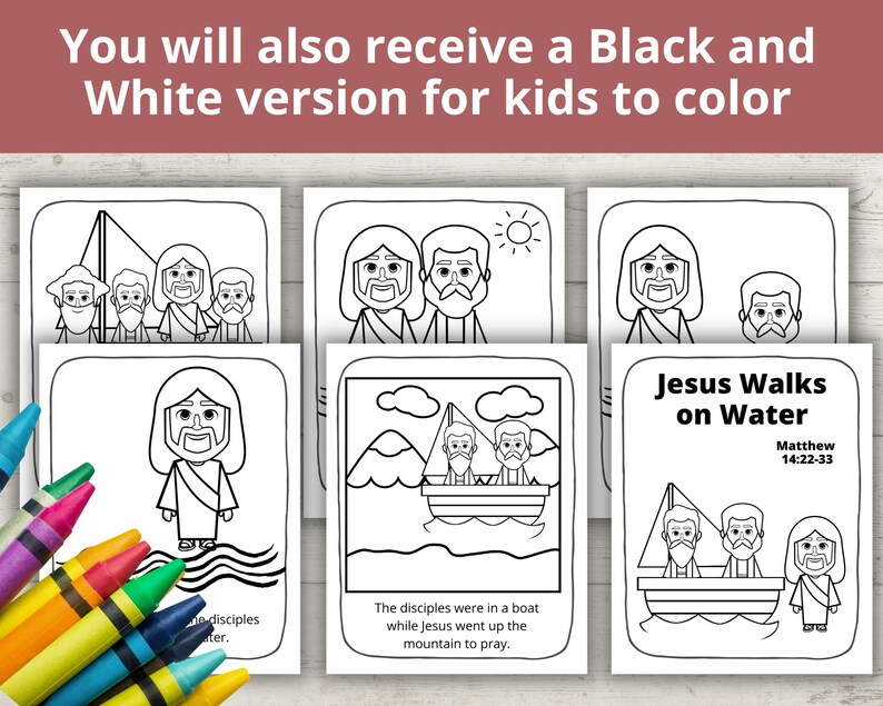 Jesus Walks on Water, Bible Story Poster, Jesus Miracles, Church ...